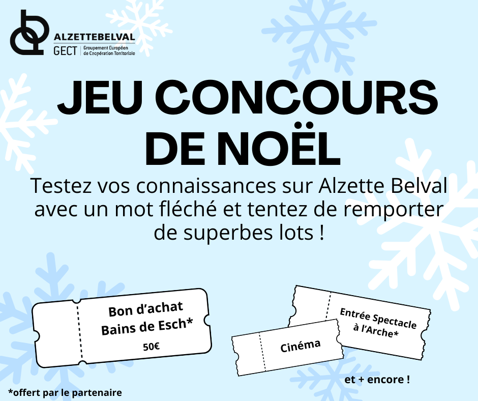 Jeu concours de Noël à Alzette Belval - GECT ALZETTE BELVAL